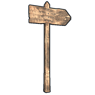 Skin: Single Sign Post • Rust Wiki