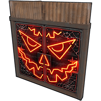 Skin: Neon Pumpkin Metal Double Door • Rust Wiki