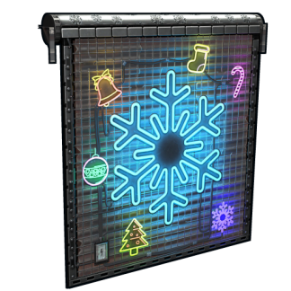 Skin: Neon Snowflake Garage Door • Rust Wiki