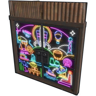 Skin: Neon Vibes Double Metal Door • Rust Wiki