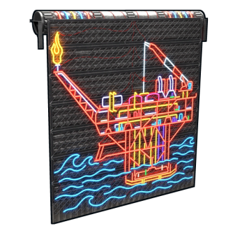 Skin: Neon Oil Rig Garage Door • Rust Wiki