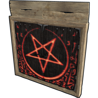 Skin: Wooden Double Door from Hell • Rust Wiki